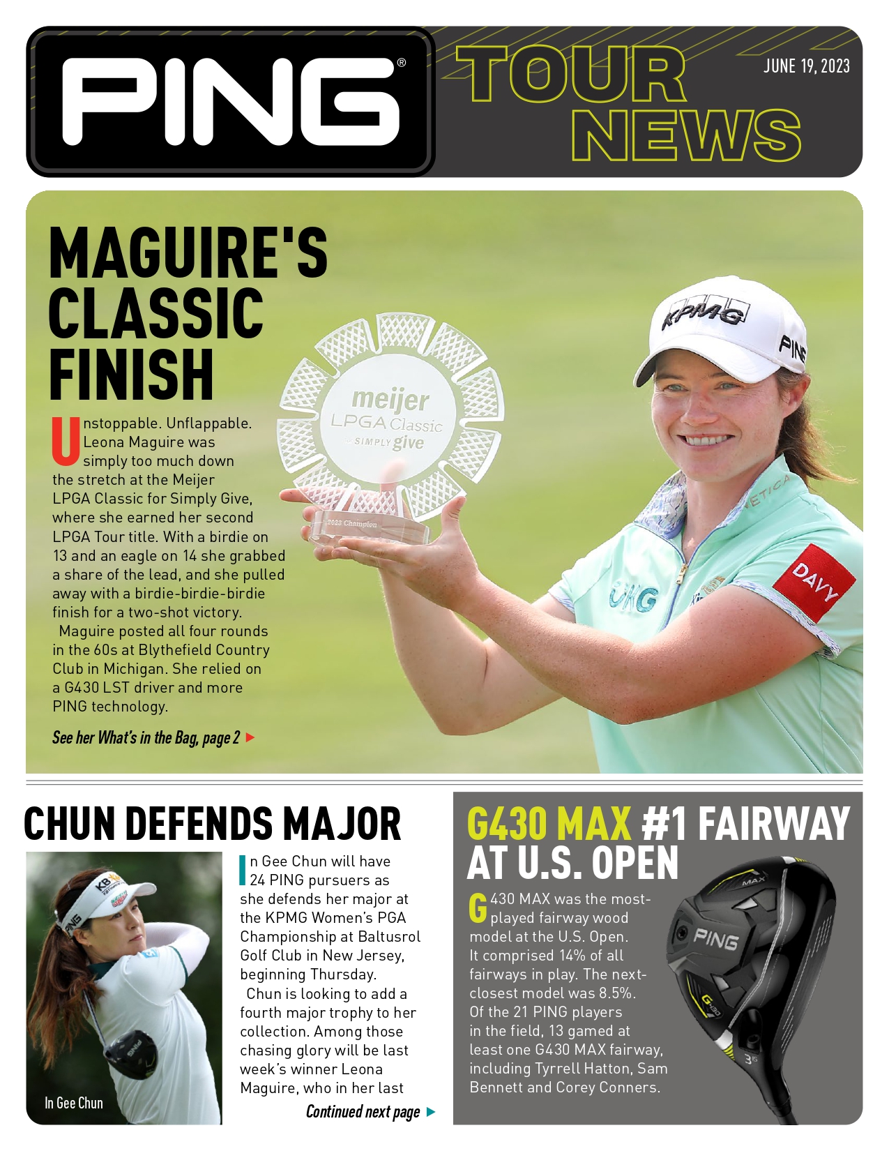 G430 MAX #1 choice at the U.S. Open