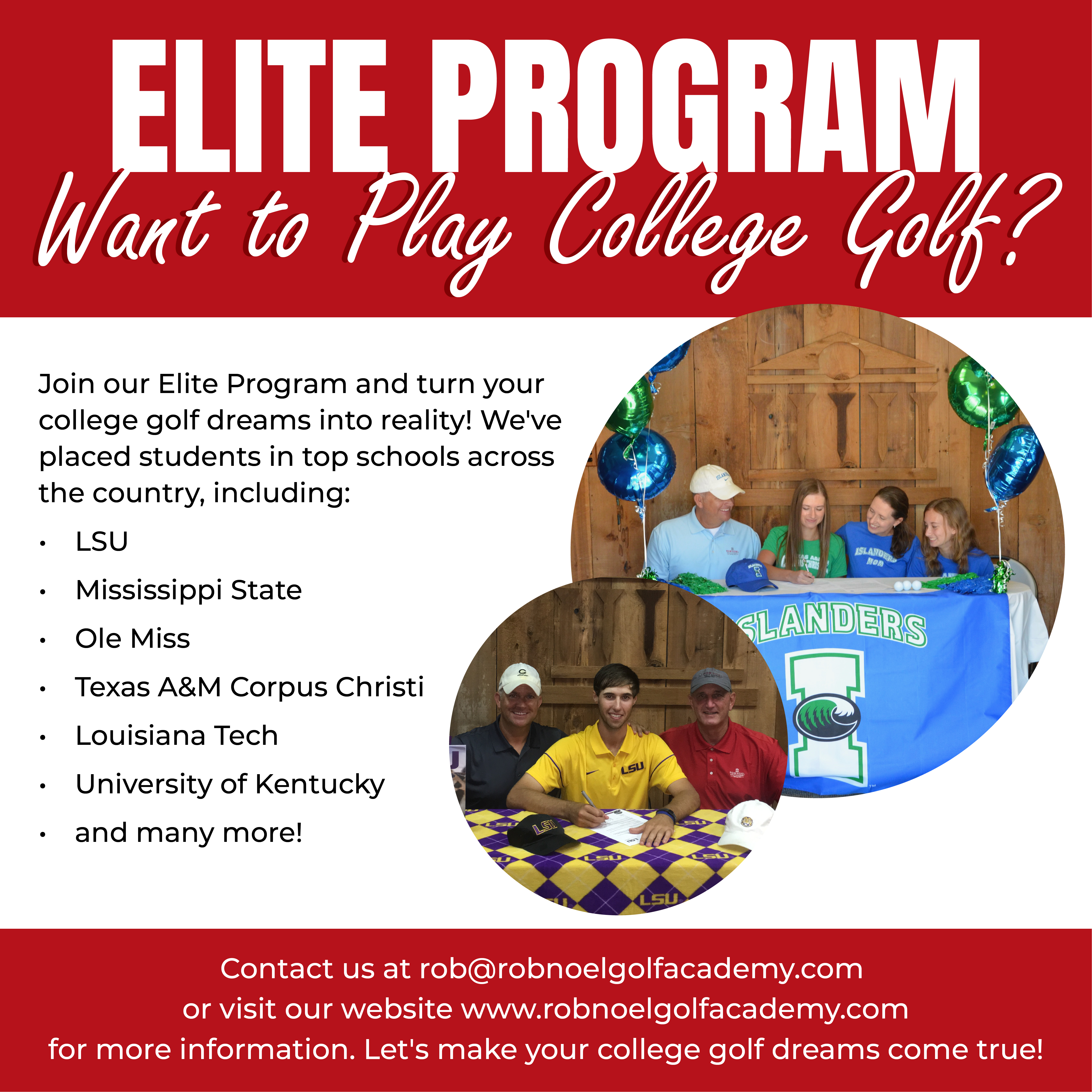 Are you serious about playing college golf? Our Elite Program is for ...